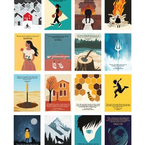 Book Quotes, Book Posters Set of 16 DIGITAL Downloads, English Class ...