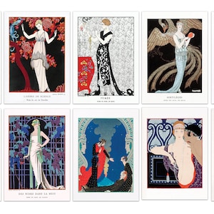 George Barbier Art Deco Prints, 1920s Art Print Poster Set of 10 ...