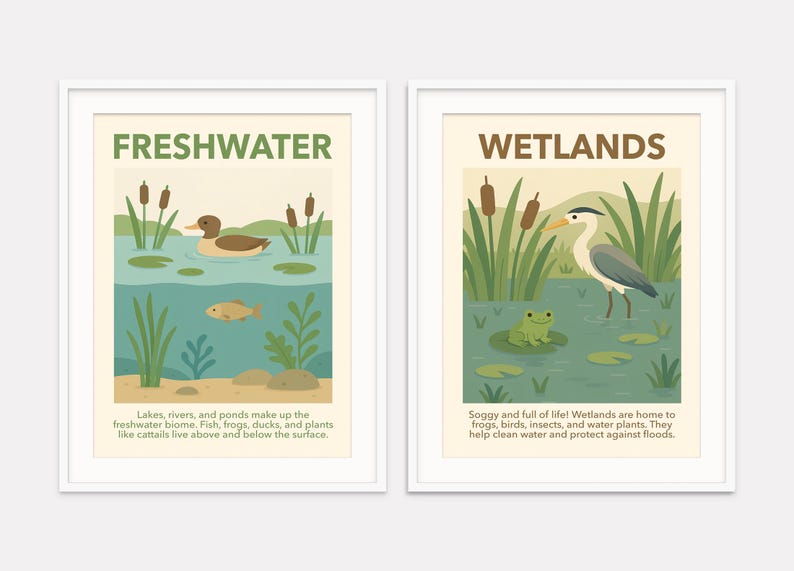 Biomes Posters, World Biomes, Set of 12 DIGITAL Downloads, Geography ...