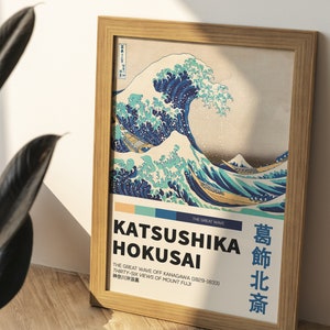 The Great Wave off Kanagawa Poster, Japan Print, Katsushika Hokusai ...