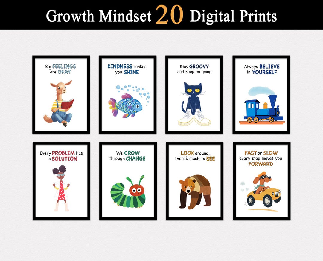 Picture Book Character Posters, Book Quotes Set of 20 DIGITAL Downloads ...