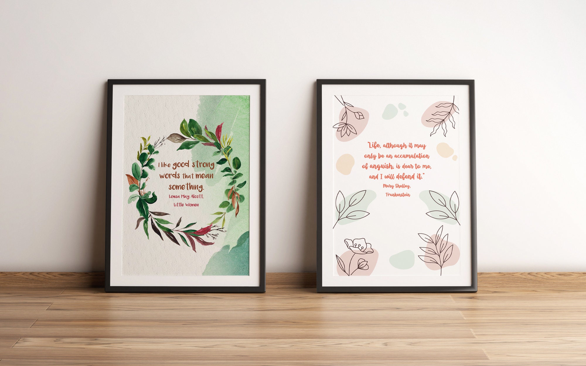 Literary Posters Set of 10 Digital Downloads Book Quotes Wall - Etsy