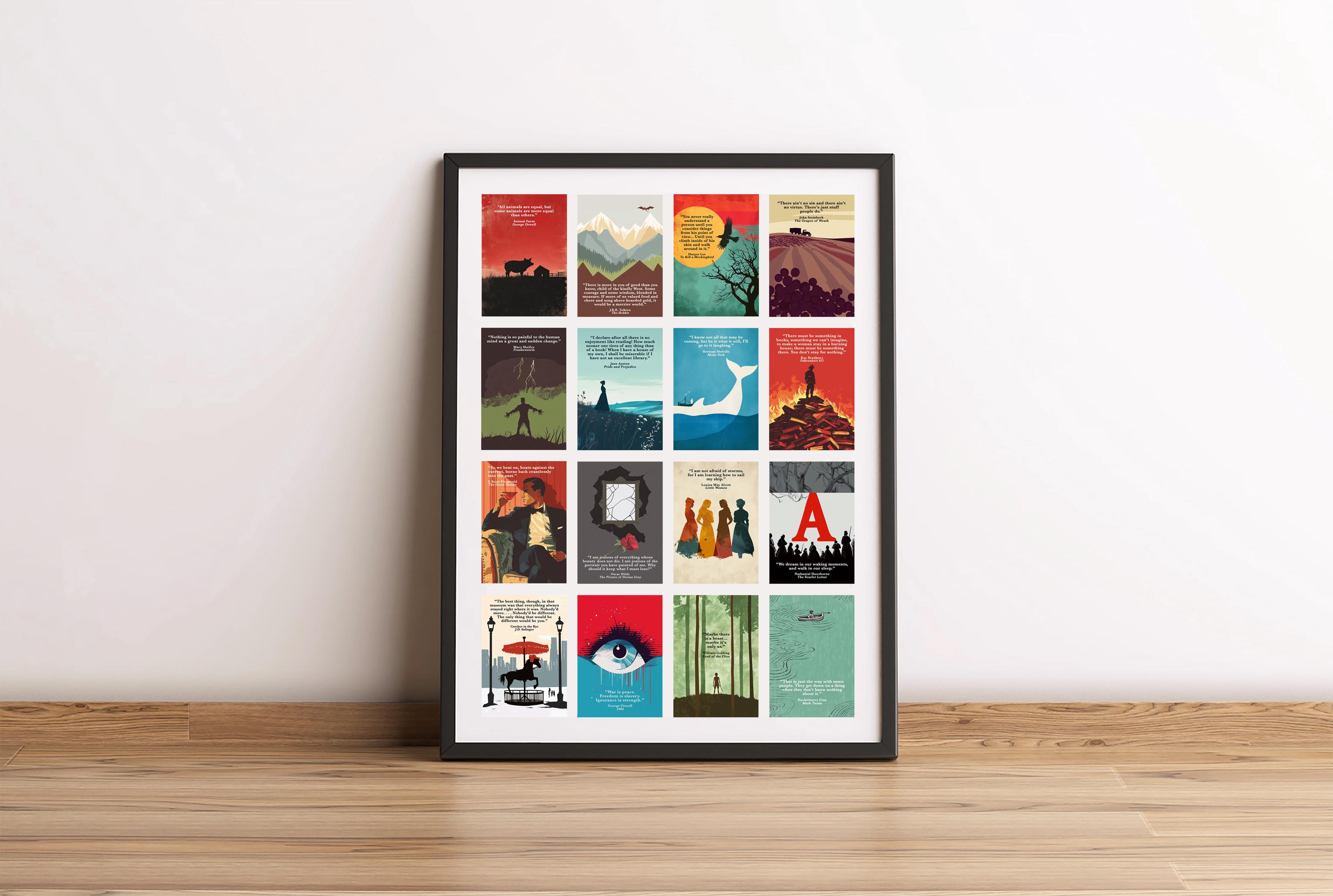 Book Quotes Poster, Classroom Decor, Library Decor, Book Lover Gift ...