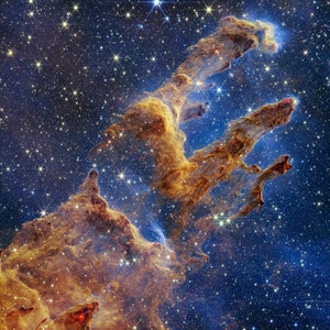 Pillars of Creation James Webb Poster, James Webb Space Telescope Print ...