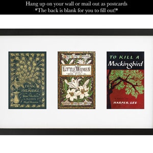 10 DIGITAL Book Cover Prints, Literary Posters Set, Literary Gifts ...