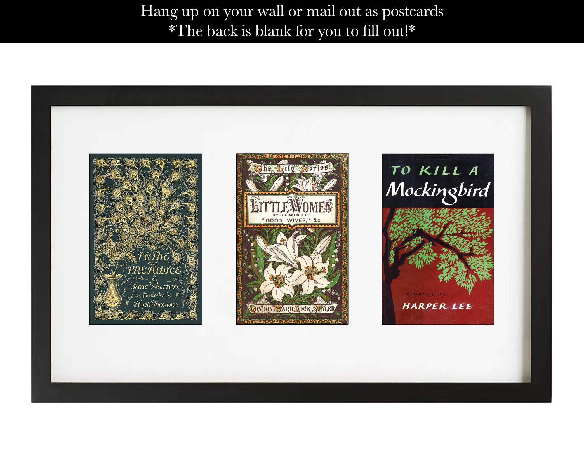 Book Cover Prints Literary Postcards Set Book Cover - Etsy
