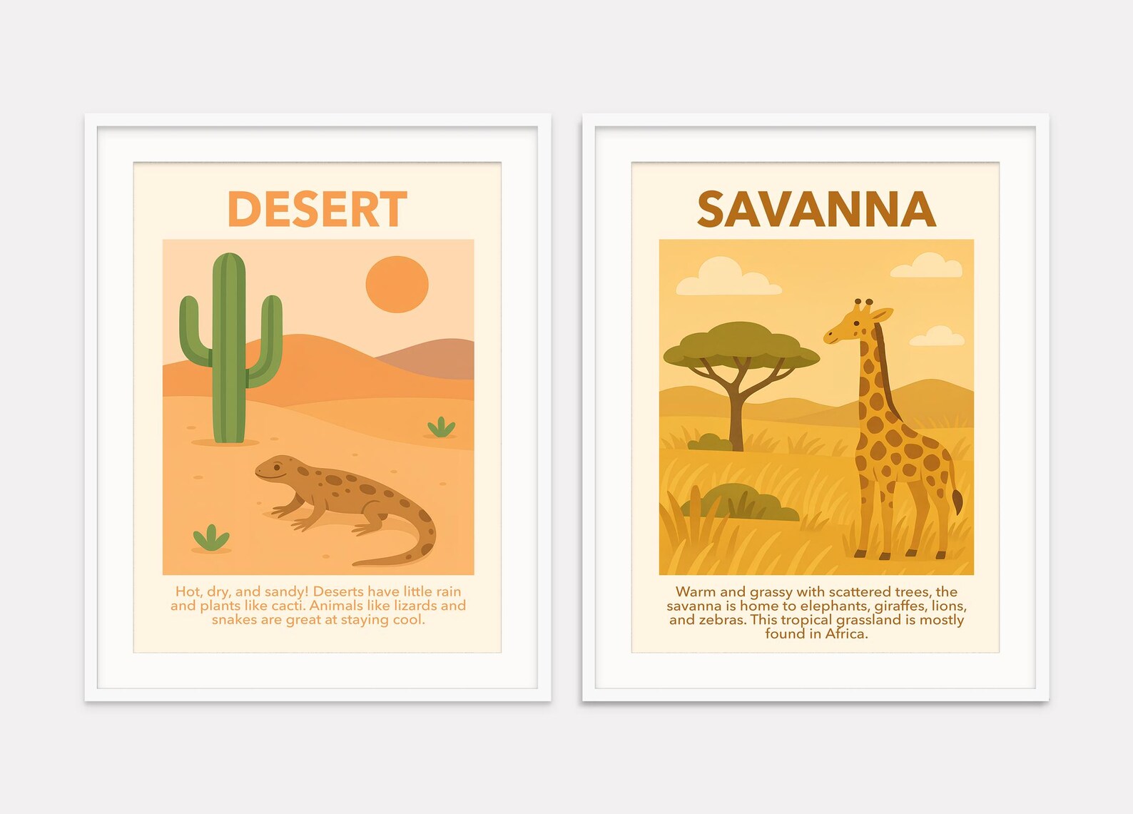 Biomes Posters, World Biomes, Set of 12 DIGITAL Downloads, Geography ...