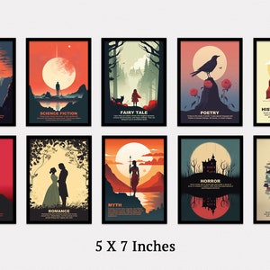 Book Genre Posters Set of 10, Classroom Decor, Library Decor, Book ...