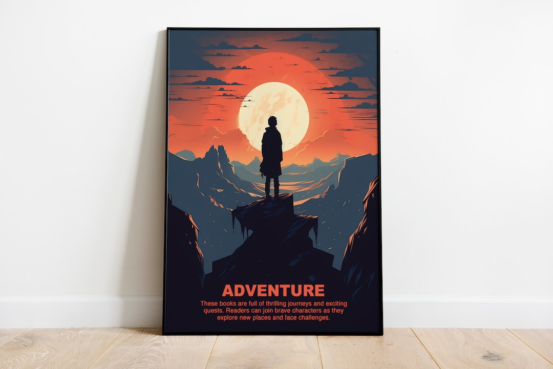 Book Genre Print, Classroom Decor, Library Decor, Book Lover Gift, Book ...