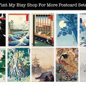Japan Postcards, Tsuchiya Koitsu, Japan Wall Art Set, Ukiyoe Postcard, Japanese Antique Art ...