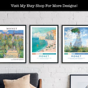 Monet Postcards Set of 10 Prints, Monet Gallery Wall Set, Claude Monet ...