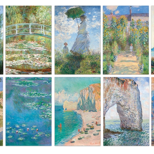 Monet Postcards Set of 10 Prints Monet Gallery Wall Set - Etsy