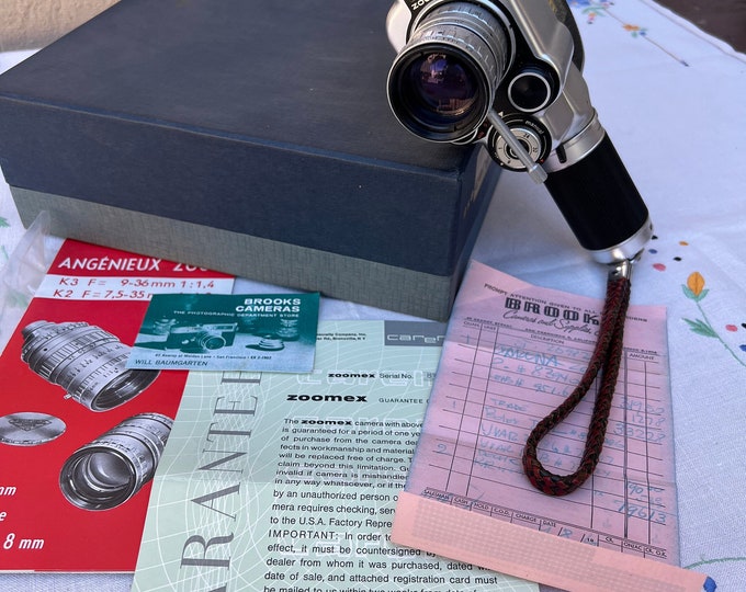 Vintage Carena Zoomex 8mm Film Camera, Piera Angenieux Zoom Type K2 ...