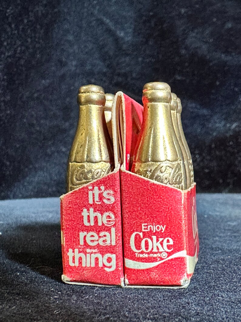 Vintage Coca Cola Miniature 6 Pack With Gold Bottles, Made in USA, 1960 ...