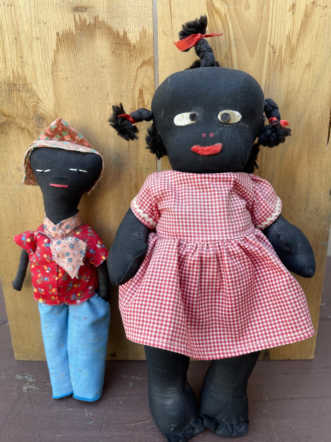 Vintage 1960s African American Rag Dolls Baby Girl With - Etsy