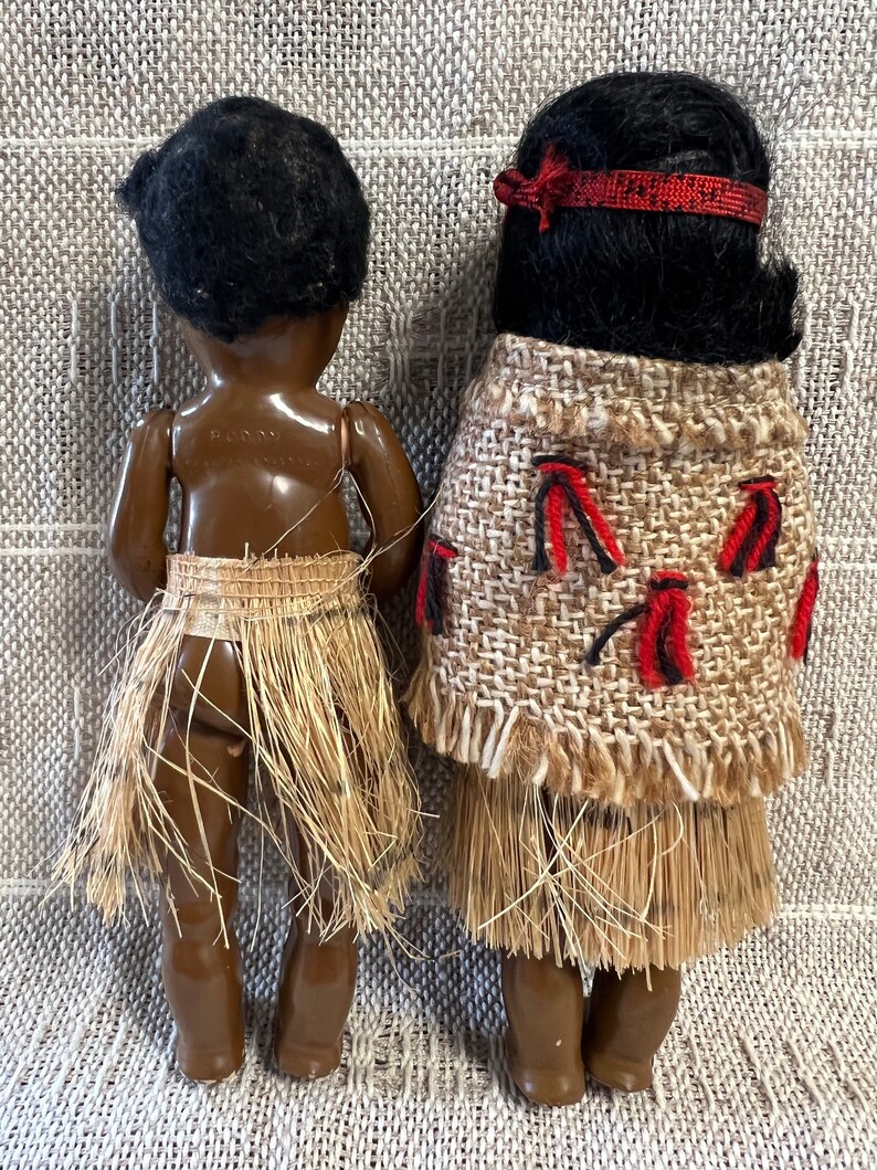 Vintage New Zealand MAORI WARRIOR DOLLS, 1950s, Roddy Dolls, Made in ...