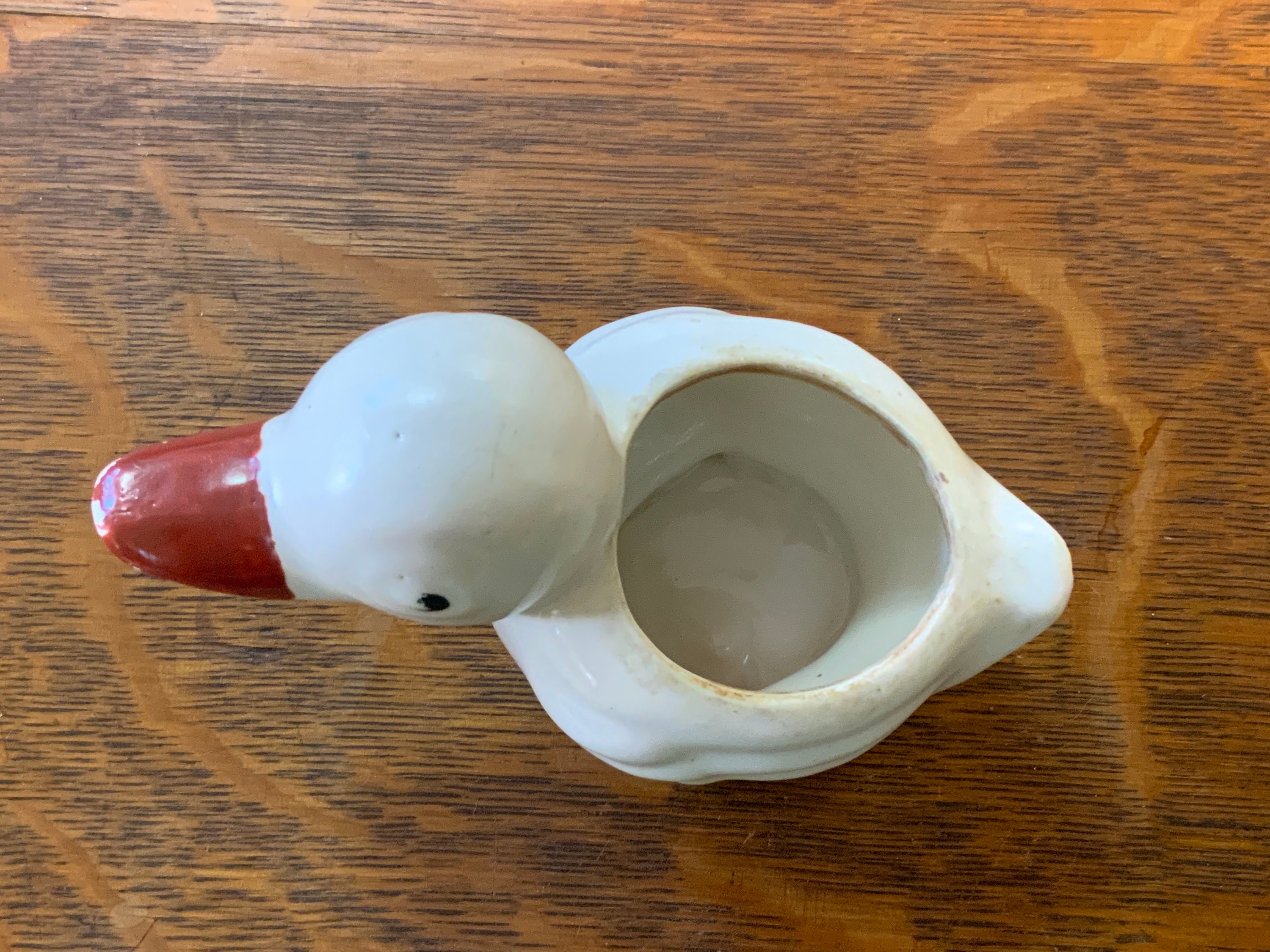 Lot RC5. Adorable Vintage Midcentury Ceramic Duck Planter, Satin Glaze ...