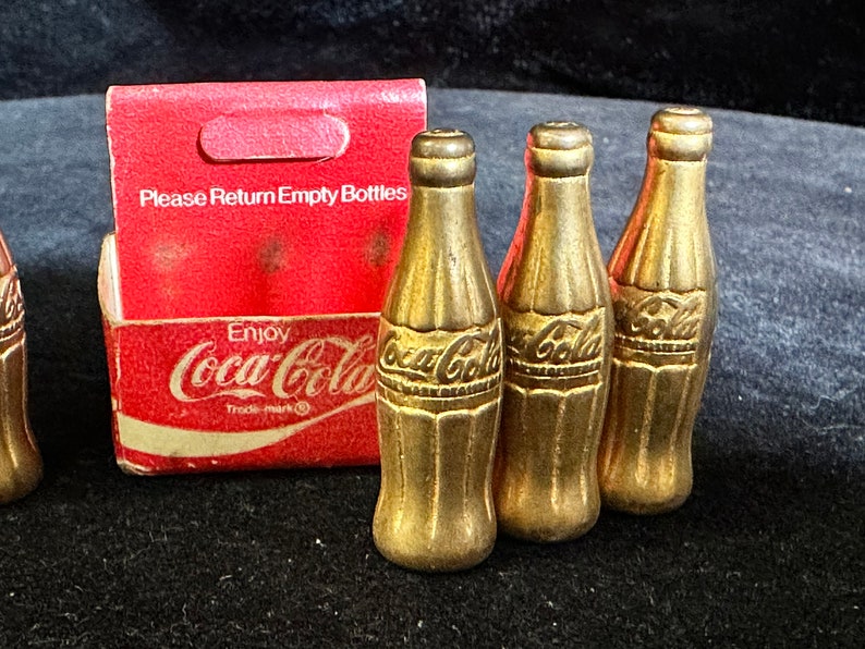 Vintage Coca Cola Miniature 6 Pack With Gold Bottles, Made in USA, 1960 ...