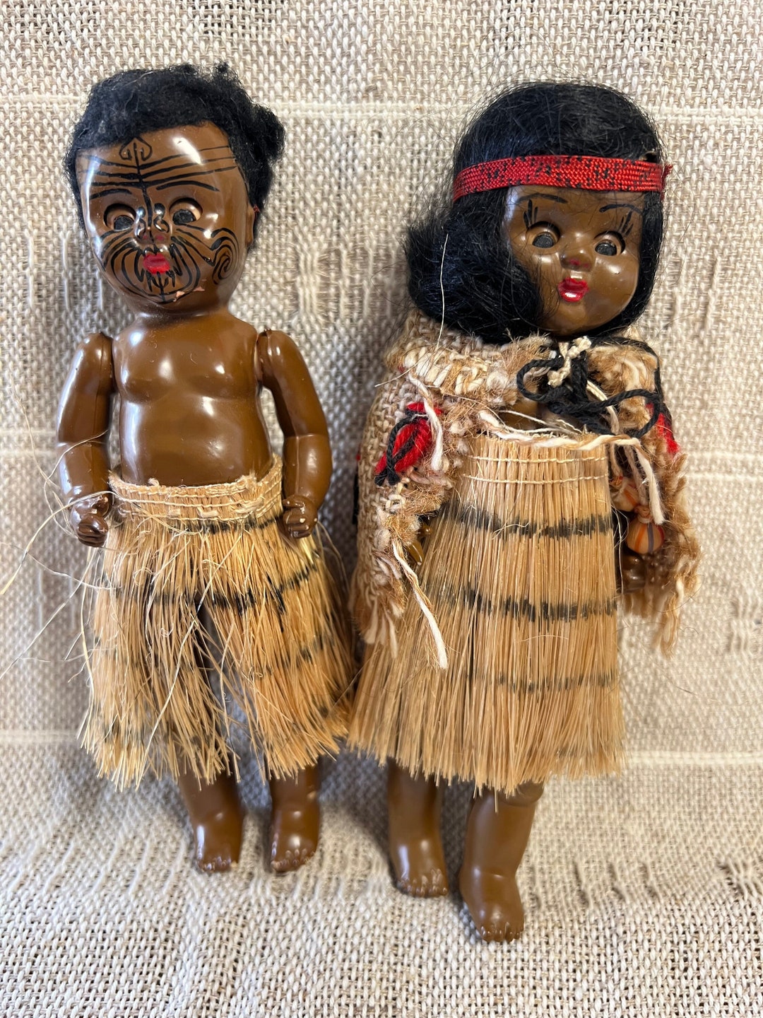 Vintage New Zealand MAORI WARRIOR DOLLS, 1950s, Roddy Dolls, Made in ...