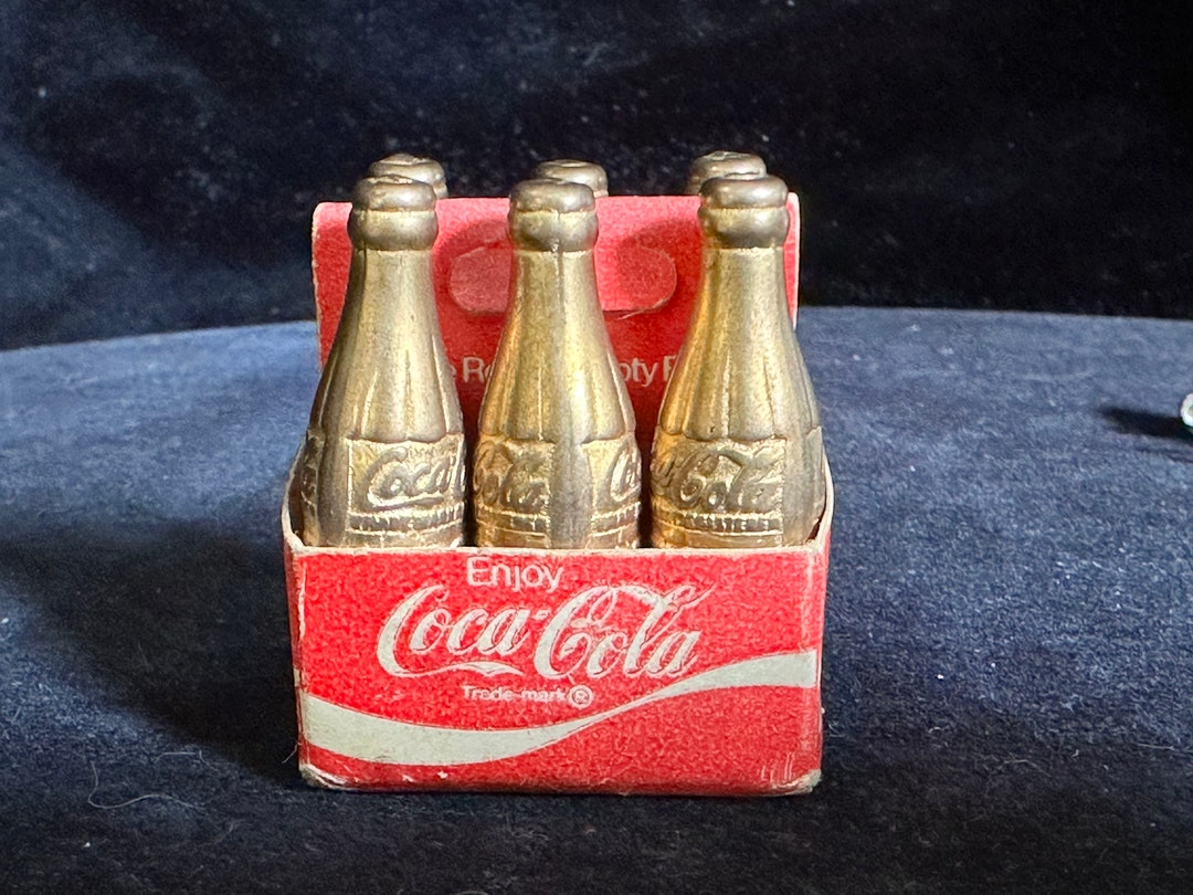 Vintage Coca Cola Miniature 6 Pack With Gold Bottles, Made in USA, 1960 ...