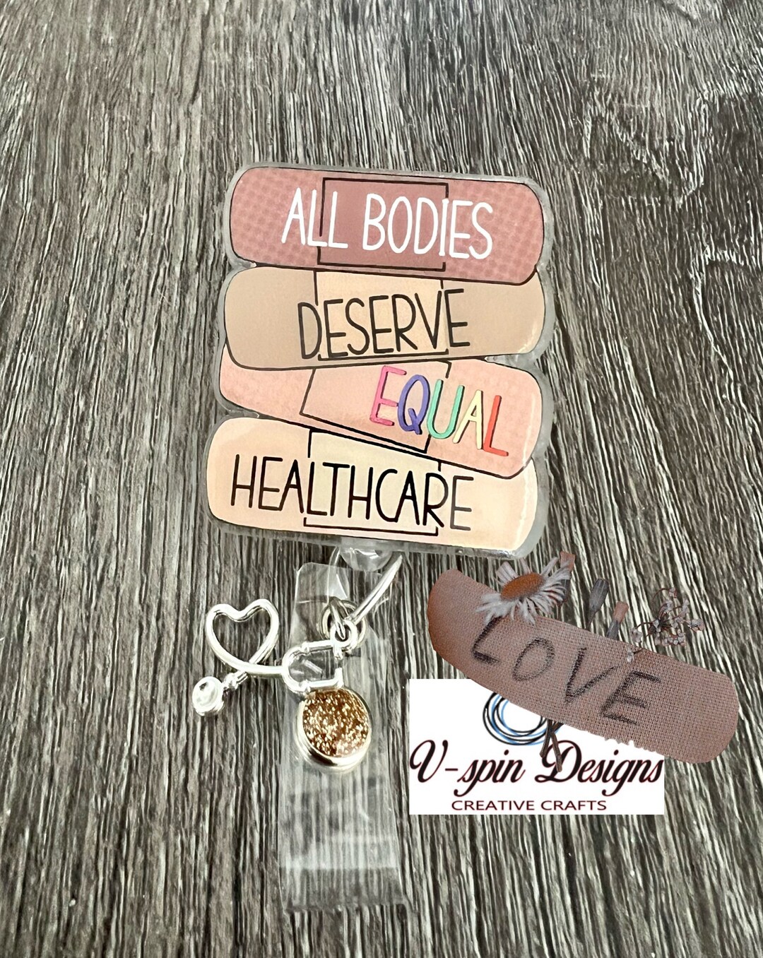 All Bodies Deserve Equal Healthcare Badge Reel/id Holder Card Holder ...