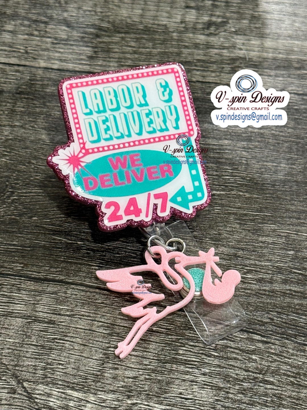Labor and Delivery 24/7 Nurse Badge Reel/id Holder Card Holder/nurse ...