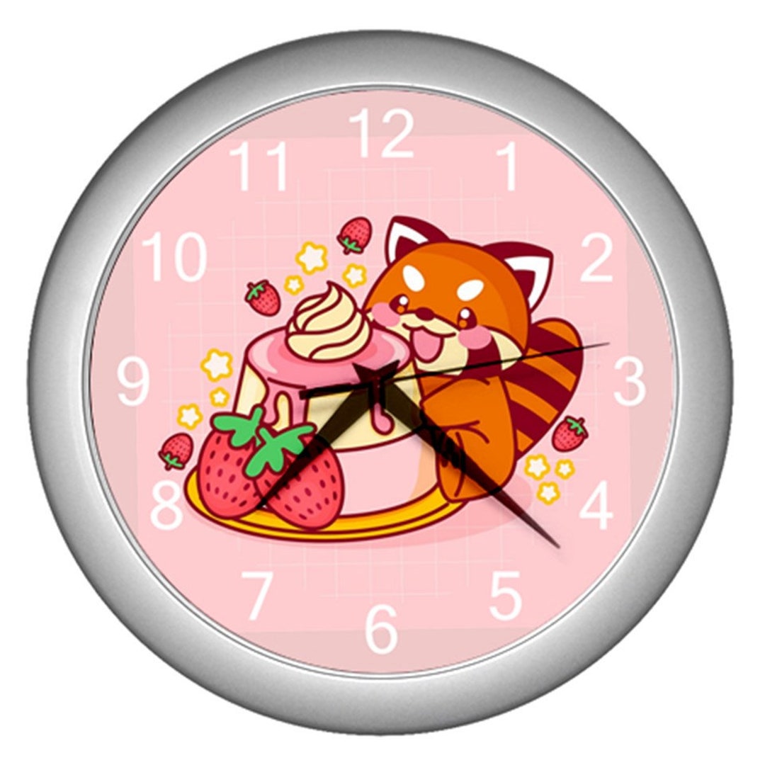 Kawaii Cute Wall Clock Decor Bubble Tea Clock Kawaii Animal Cute Decor ...