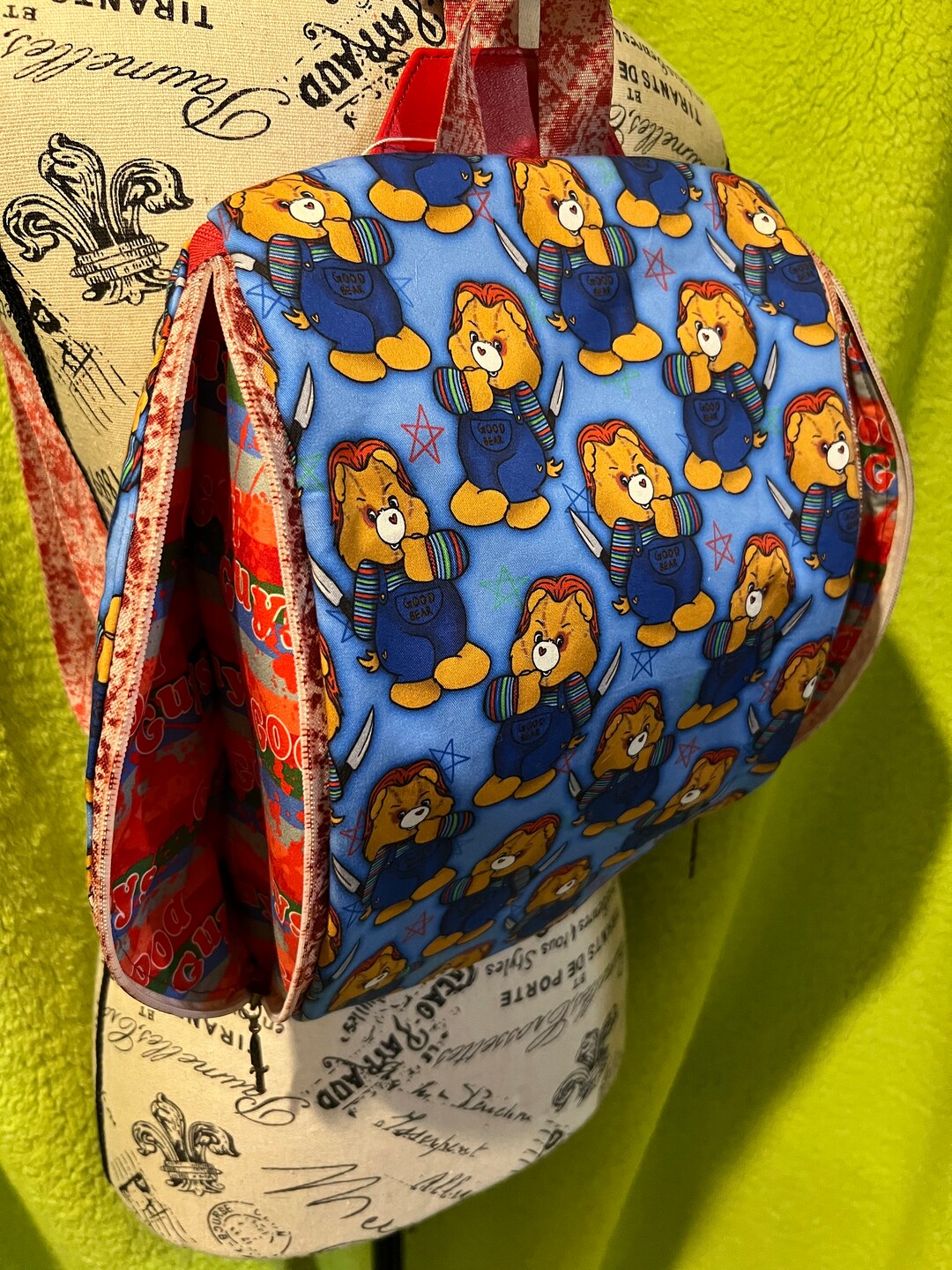 Chucky Bear Antitheft Sling Backpack - Etsy