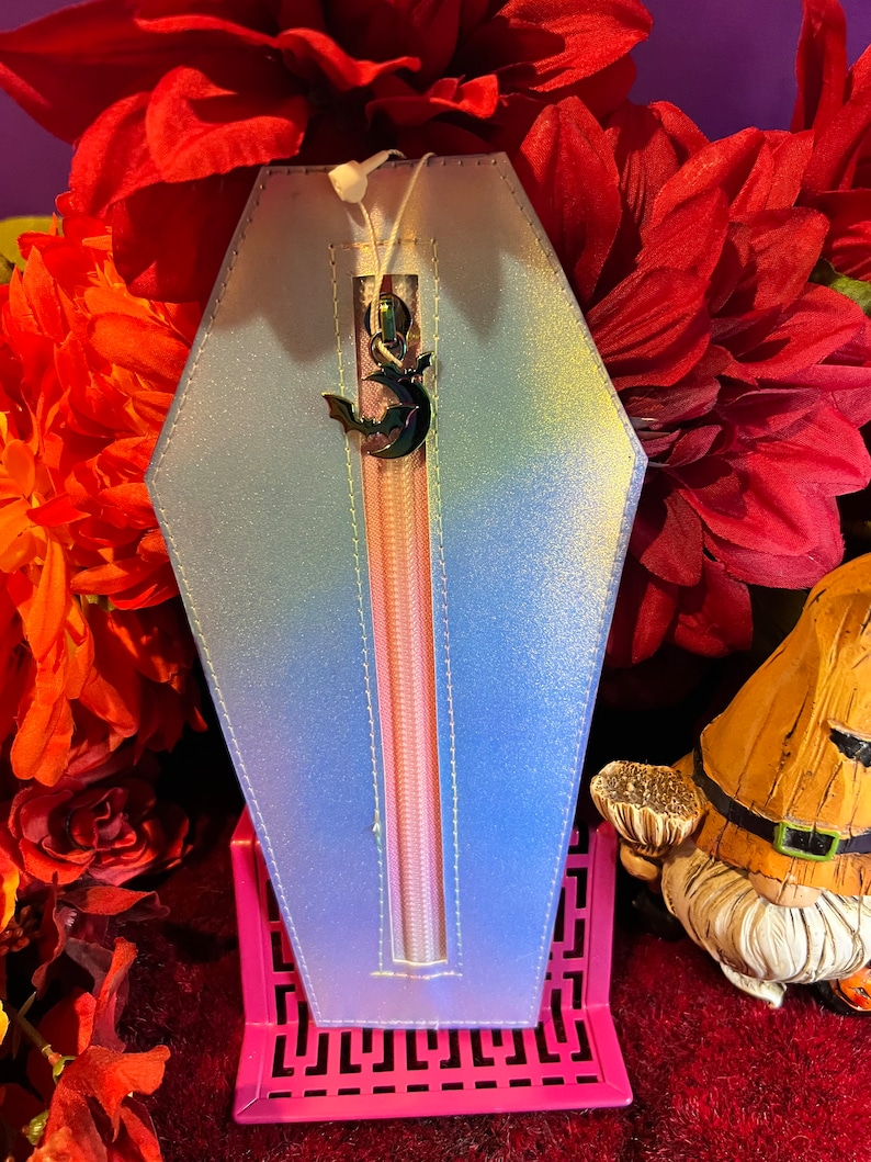 Pastel Bats Coffin Shaped Change Purse With Zipper and Card - Etsy