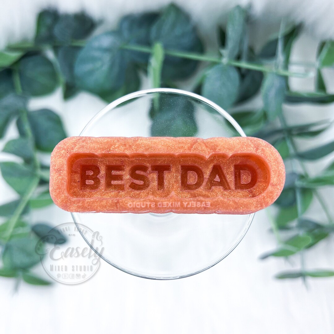Best Dad Layered Keychain Silicone Mold, Resin Mold, Keychain Mold ...