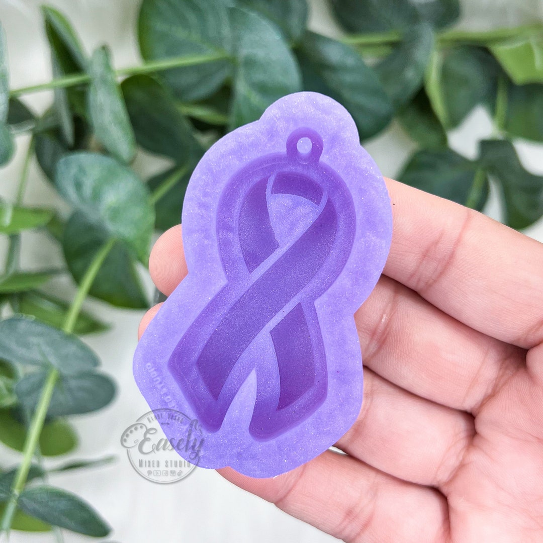 Awareness Ribbon Silicone Mold | Keychain Resin Mold | Epoxy UV Resin ...