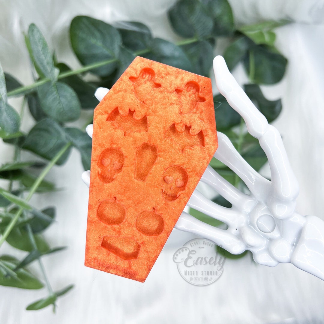 Halloween Shaker Bits/ Earring Studs Coffin Silicone Mold, Resin Mold ...