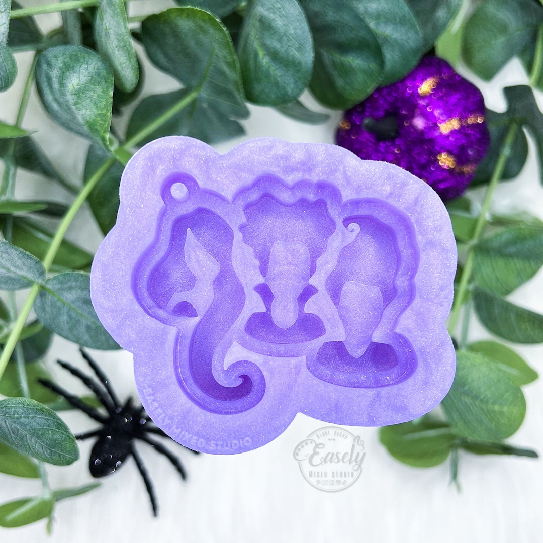 Witchy Sisters, Witches Stacked Silicone Mold, Keychain Mold, Halloween ...