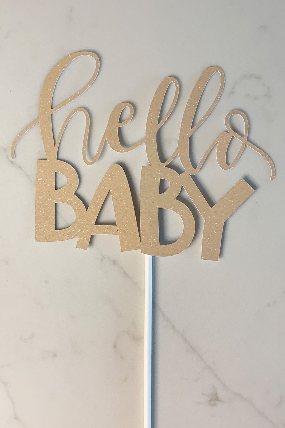 Baby Shower Cake Toppers Hello Baby Cake Topper Baby Shower - Etsy