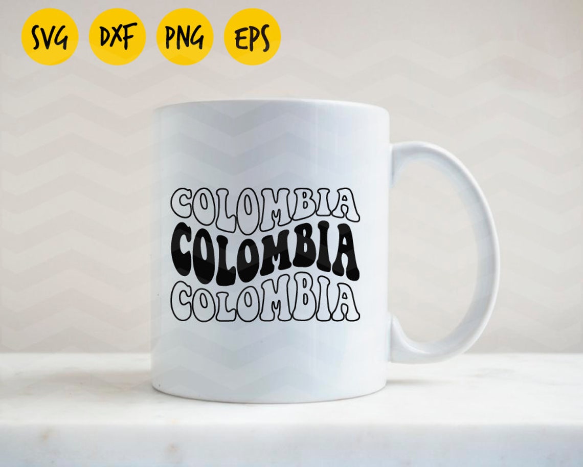 Colombia Svg Colombia Groovy Svg Colombia Flagcolombia Love - Etsy