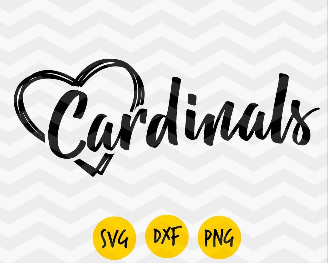 Cardinals Svg Cardinals Heart Svg Cardinals Pride Cardinals - Etsy