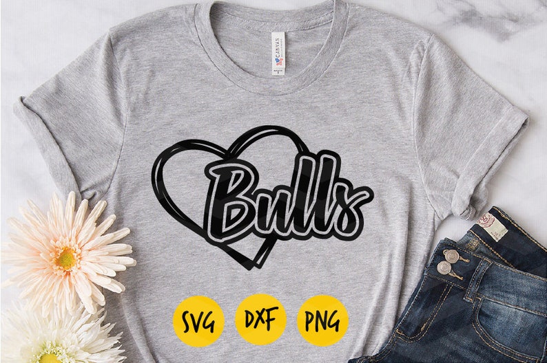Bulls Svg Bulls Heart Svg Bulls Pride I Love Bulls Forest - Etsy