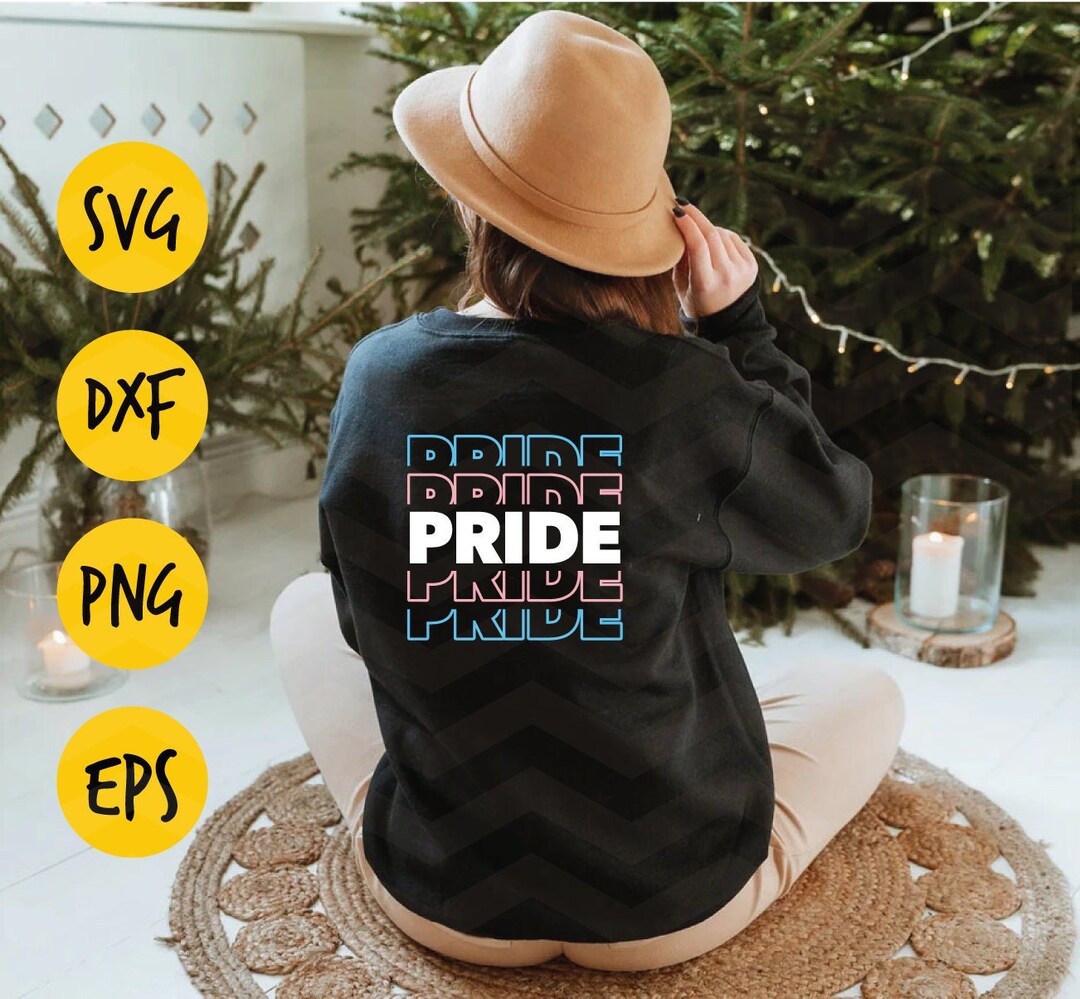 Pride Svg, Trans Flag Svg, Pride Flag Silhouette Svg, Trans Retro Png ...