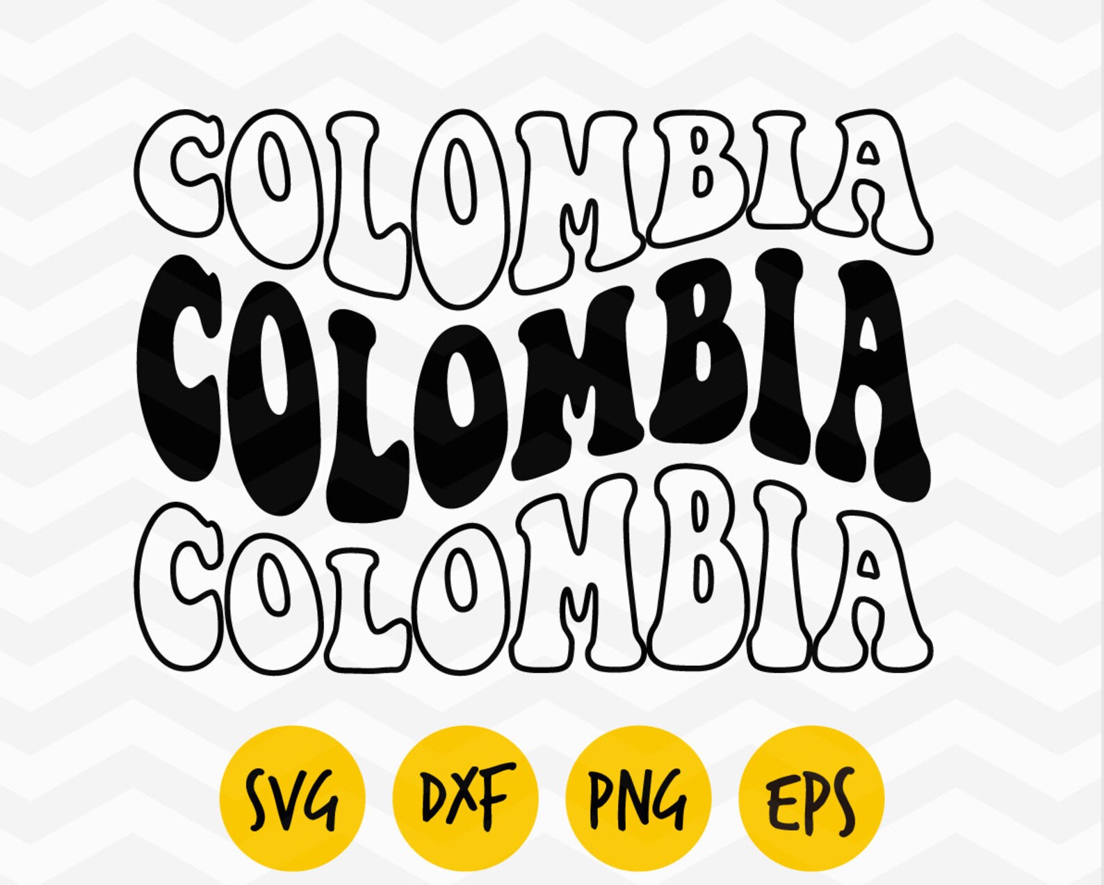 Colombia Svg Colombia Groovy Svg Colombia Flagcolombia Love - Etsy
