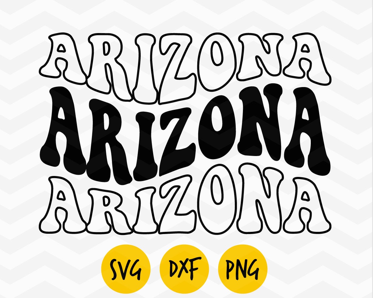 Arizona Svg Arizona Groovy Svg Arizona Flagarizona Love - Etsy