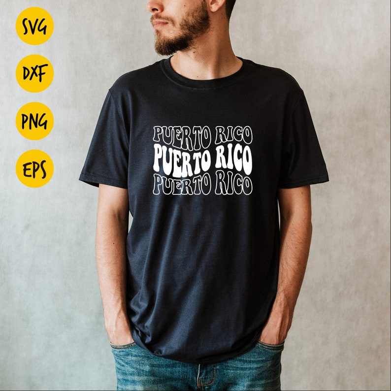 Puerto Rico Svg, Puerto Rico Groovy Svg, Puerto Rico, Puerto Rico Love ...