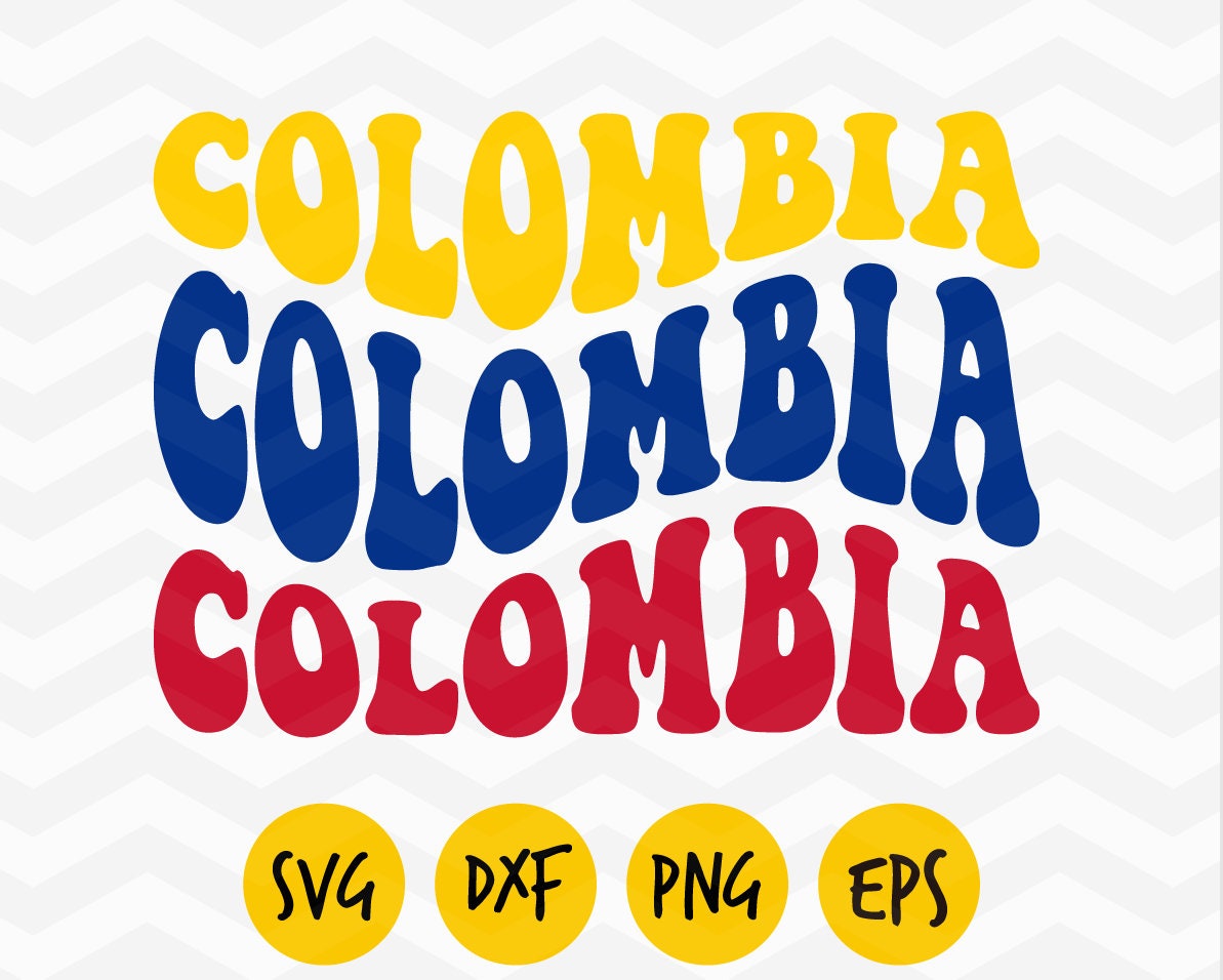 Colombia Svg Colombia Groovy Svg Colombia Flagcolombia Love - Etsy ...
