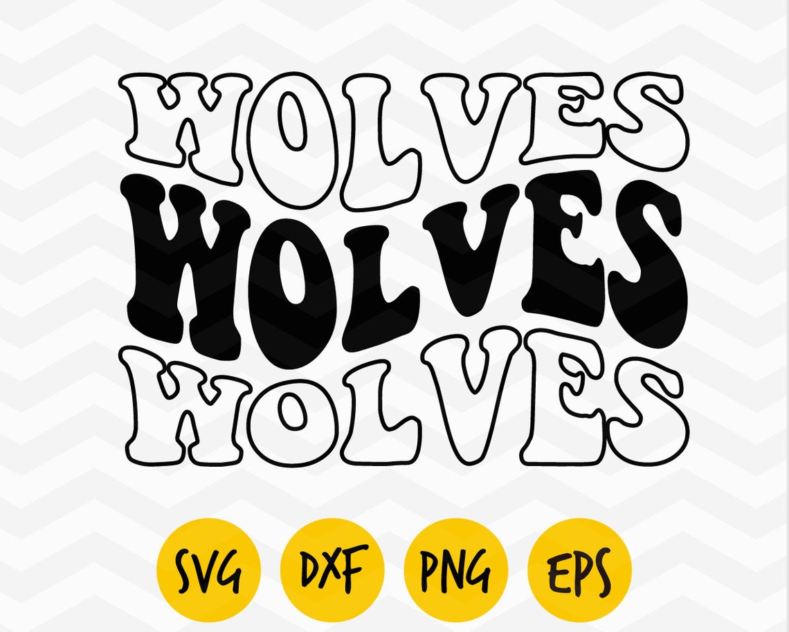 Wolves Svg Wolves Heart Svg Wolves Retro I Love Wolves - Etsy