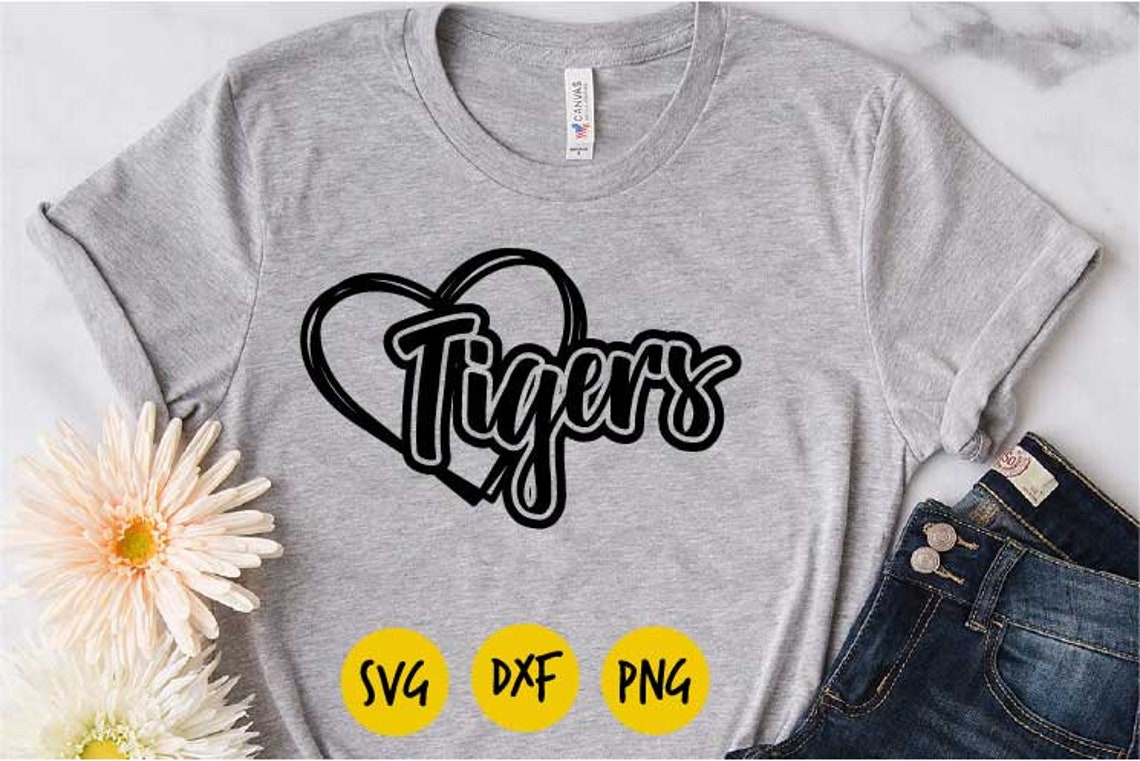 Tigers Svg, Tigers Heart Svg, Tigers Pride, I Love Tigers, Tiger Png ...