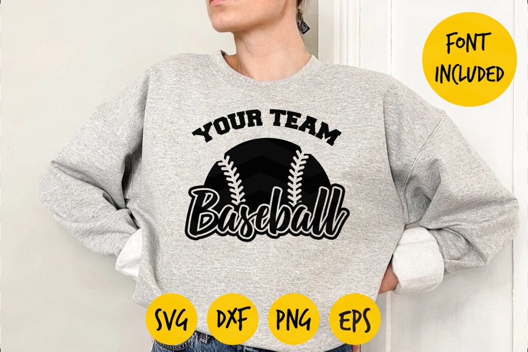 Baseball Team Shirt Svg Png Dxf Epsbaseball Team Template - Etsy