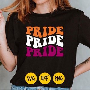 Pride Svg, Lesbian Flag Svg, Pride Flag Silhouette Svg, Lesbian Retro ...