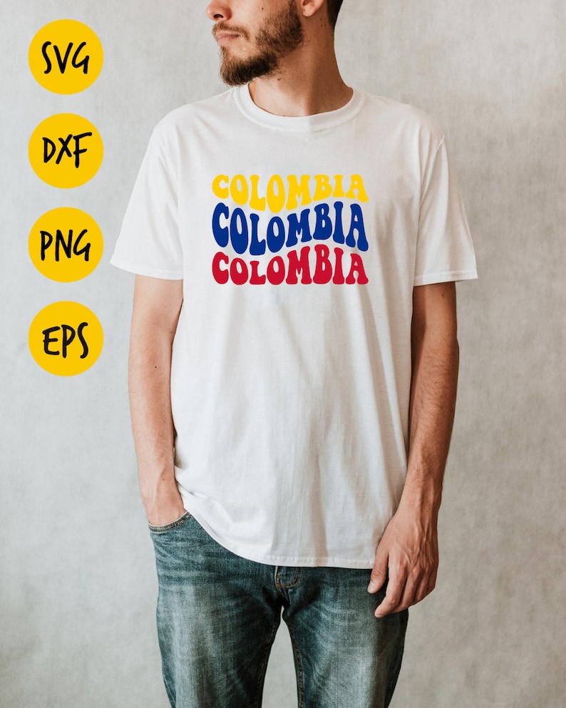 Colombia Svg Colombia Groovy Svg Colombia Flagcolombia Love - Etsy