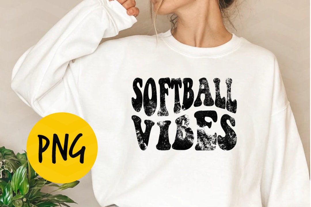 Softball Vibes Png, Softball Life Png, Softball Png, Retro Sports Png ...