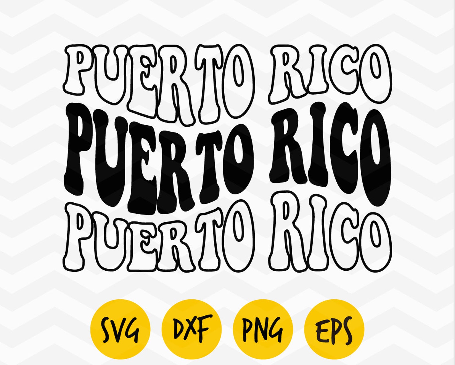 Puerto Rico Svg, Puerto Rico Groovy Svg, Puerto Rico, Puerto Rico Love ...