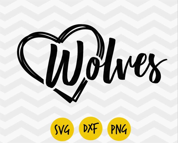 Wolves Svg Wolves Heart Svg Wolves Pride I Love Wolves | Etsy